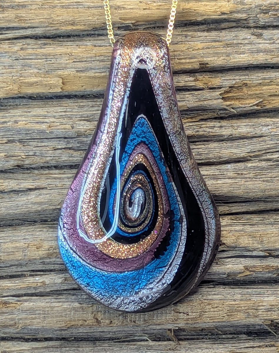 Dichroic Glass Necklace – Into Stones